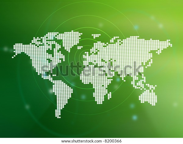 World Map Technologystyle Stock Illustration 8200366 | Shutterstock