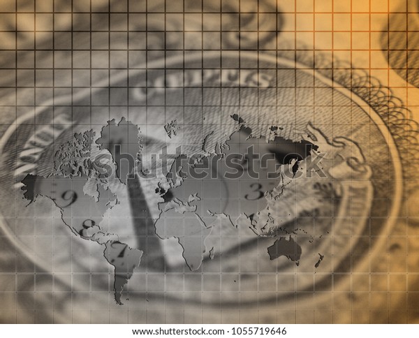 World Map Us Dollar Banknote 3d Stock Illustration 1055719646 ...