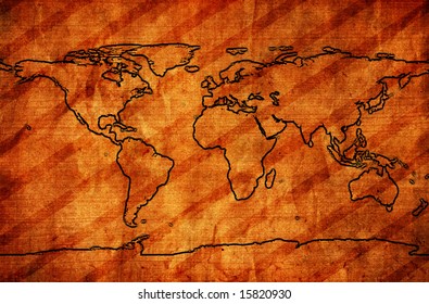 World Map Warning Stripes Map Backgrounds Stock Illustration 15820930 ...