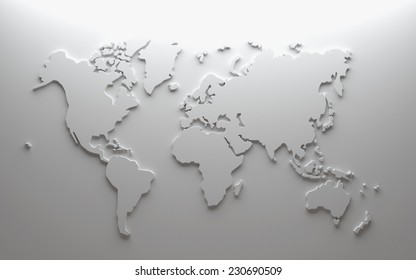 World Map White Stock Illustration 230690509 | Shutterstock