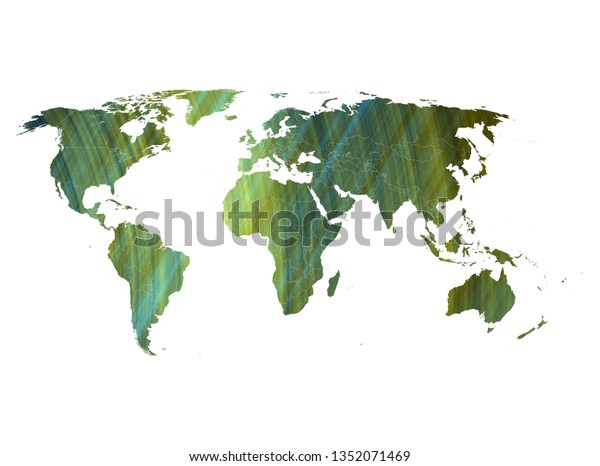 World Maps Green Stock Illustration 1352071469 | Shutterstock