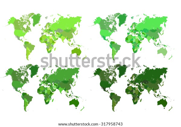 World Maps Green Stock Illustration 317958743 | Shutterstock