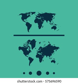 World Maps Icon Stock Vector (Royalty Free) 558172786