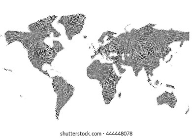 Art Map World Stock Vector (Royalty Free) 1278080476