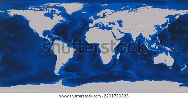 World Topography Bathymetric Map Ocean Stock Illustration 2201730335 ...