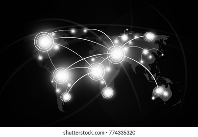 World Trade Map Background Conection Internet Stock Illustration ...