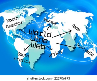 World Wide Web Internet Connection Virtual: ilustración de stock ...
