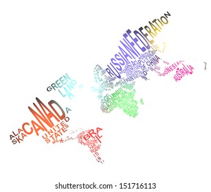 World Words Map Stock Illustration 151716113 | Shutterstock