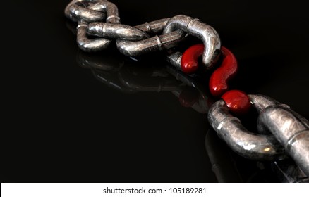 Worn Chain Question Mark One Links Stock Illustration 105189281 ...