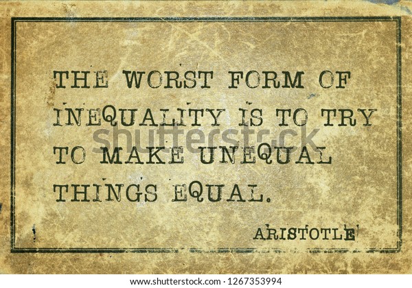 Worst Form Inequality Try Make Unequal Stock Illustration 1267353994