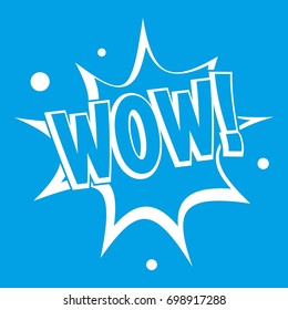 Ilustrasi Stok Wow Explosion Effect Icon White Isolated 698917288 ...