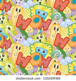 Cute Colorful Owls Seamless Pattern Vector Stock Vector (Royalty Free ...