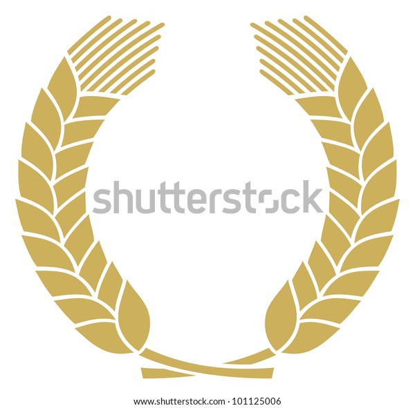 Wreath Wheat Vector Stock Illustration 101125006