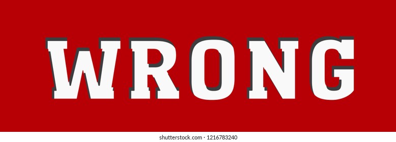 Wrong Post Stamp Banner Stock Illustration 1216783240 | Shutterstock