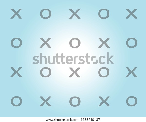 Xox Patern Blue Gradient Background Stock Illustration 1983240137 ...