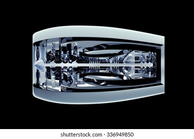 Xray Image Jet Engine Isolated On Stock Illustration 336949850 ...