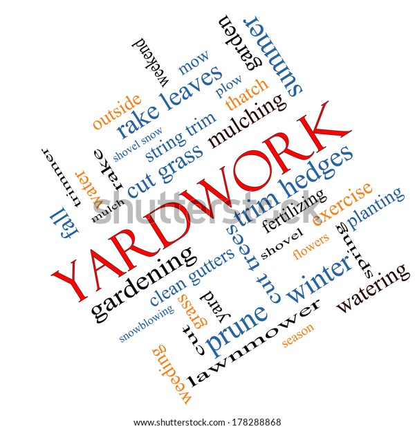 Yardwork Word Cloud Concept Angled Great Stock Illustration 178288868 ...