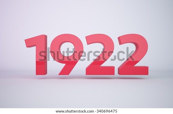Year 1922 Stock Illustration 340696475