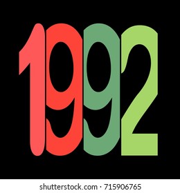 Year 1992 Stock Illustration 715906765 | Shutterstock