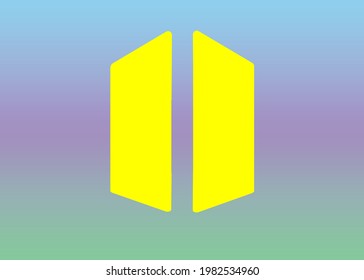 Yellow Army Logo Basic Gradiet Purple Stock Illustration 1982534960