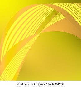 Yellow Background Gradient Curved Lines Stock Illustration 1691004208 ...