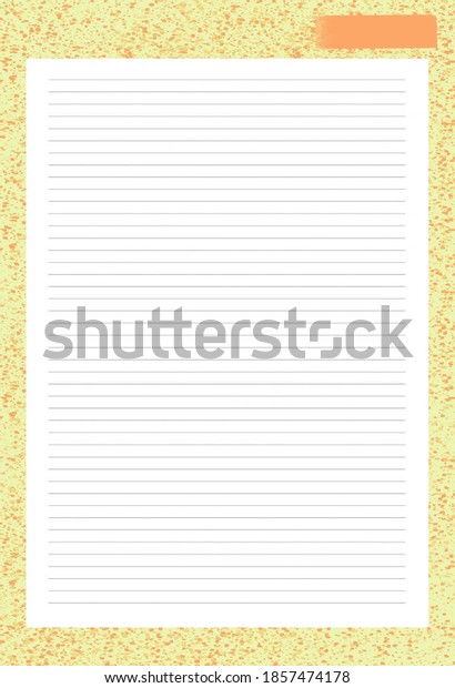 Yellow Background Orange Dots Planner Stock Illustration 1857474178