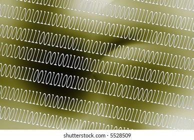 Yellow Black Abstract Background Computer Binary Stock Illustration ...