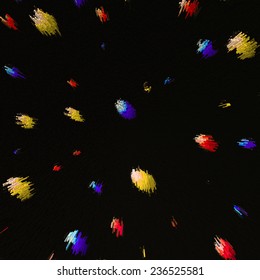 Yellow Blue Red Objects Moving Space Stock Illustration 236525581 ...