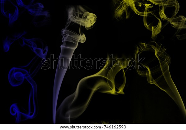 Yellow Blue Smoke Background Stock Illustration 746162590 | Shutterstock