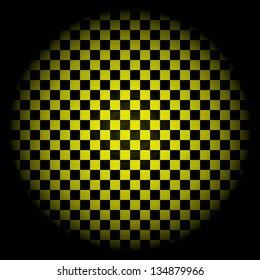 Yellow Checkered Background Circle Stock Illustration 134879966 ...