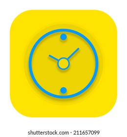 Yellow Clock Icon Stock Illustration 211657099 | Shutterstock