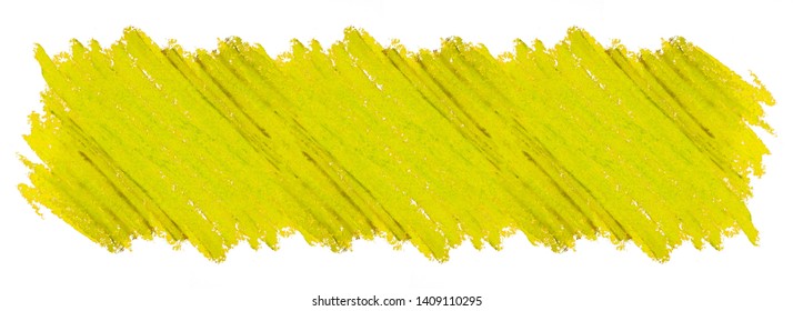 Yellow Crayon Scribble Texture Wax Pastel Stock Illustration 1409110292