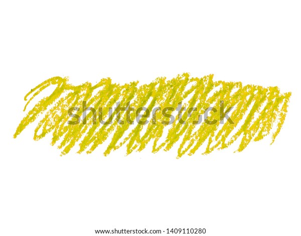 Yellow Crayon Scribble Texture Wax Pastel Stock Illustration 1409110280