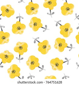 Yellow Flowers Pattern Stock Illustration 764751628 | Shutterstock