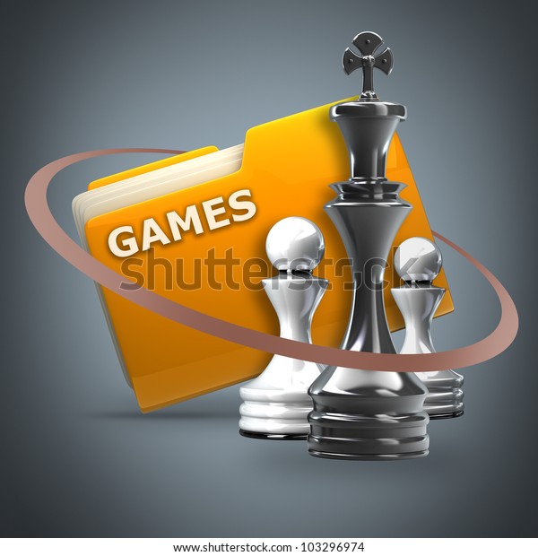 Yellow Folder Chess Icon High Resolution Stock Illustration 103296974 ...