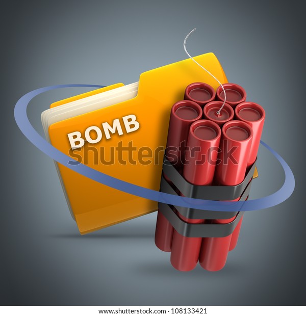 Yellow Folder Dynamite Icon High Resolution Stock Illustration ...