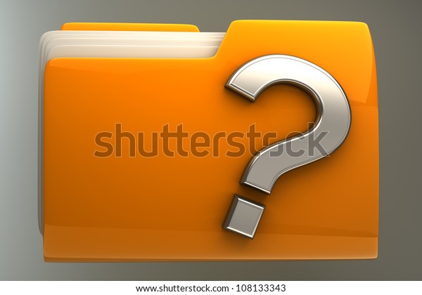 Yellow Folder Question Mark Icon High Stock Illustration 108133343 ...