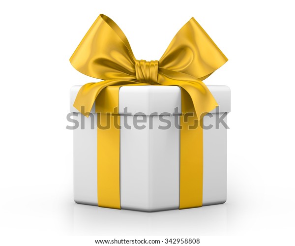 Yellow Gift Box 3d Render Stock Illustration 342958808