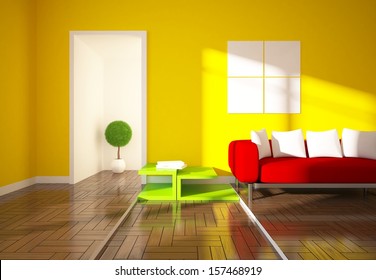Yellow Interior Stock Illustration 157468919 | Shutterstock