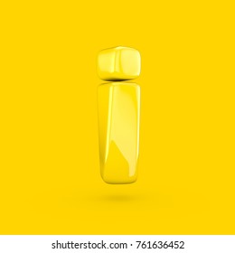 Yellow Letter Lowercase 3d Render Glossy Stock Illustration 761636452 ...