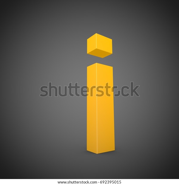 Yellow Letter Lowercase 3d Render Font Stock Illustration 692395015