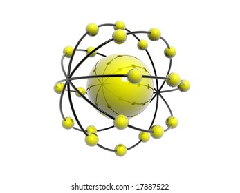 Yellow Molecule Stock Illustration 17887522 | Shutterstock
