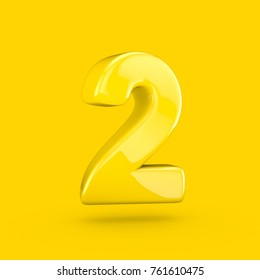 Yellow Bubble Gum Number 2 Isolated Stock Illustration 1627285648