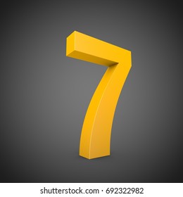 Golden Number 7 Vector Font Isolated Stock Vector (Royalty Free) 1195553359