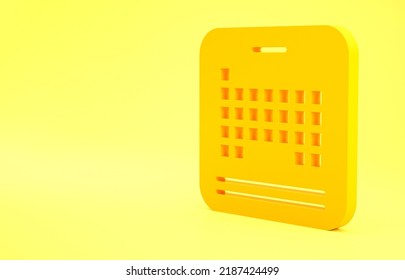 Yellow Periodic Table Elements Icon Isolated Stock Illustration ...