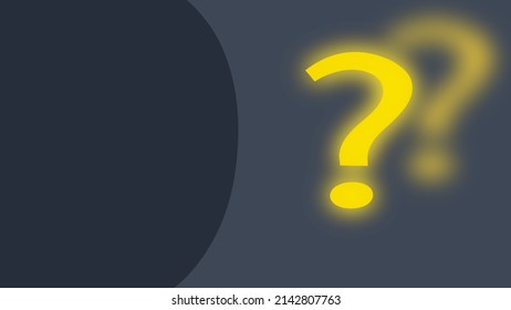 Yellow Question Mark Shadow Glow Dark Stock Illustration 2142807763 ...
