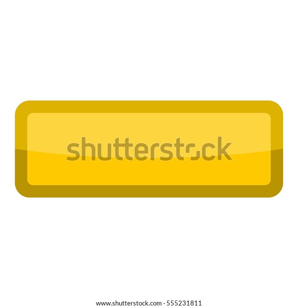 Yellow Rectangle Button Icon Cartoon Illustration Stock Illustration ...