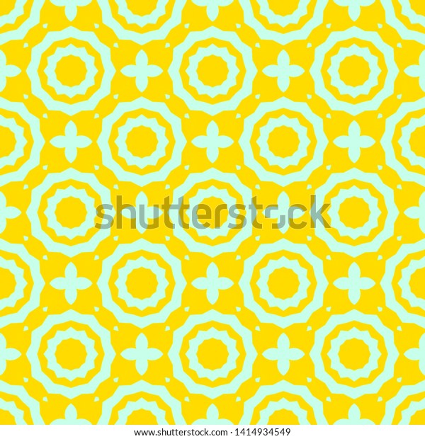 Yellow Simple Pattern Green Light Pastel Stock Illustration 1414934549 ...