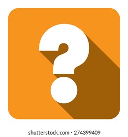 Yellow Square Question Mark Flat Long Stock Illustration 274399409