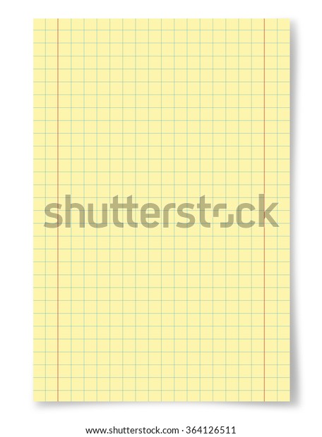 Yellow Squared Paper Sheet Background Stock Illustration 364126511 ...